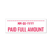 Plain "PAID FULL AMOUNT" Rubber Stamp | Zazzle