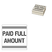 Plain "PAID FULL AMOUNT" Rubber Stamp | Zazzle