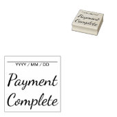 Plain "Payment Complete" Rubber Stamp | Zazzle