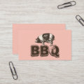 Plain Pink BBQ Pork Business Card | Zazzle