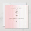 Plain Pink stripes Wedding Invitations | Zazzle