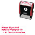 Plain "Please Sign And Return Promptly To" Self-inking Stamp | Zazzle