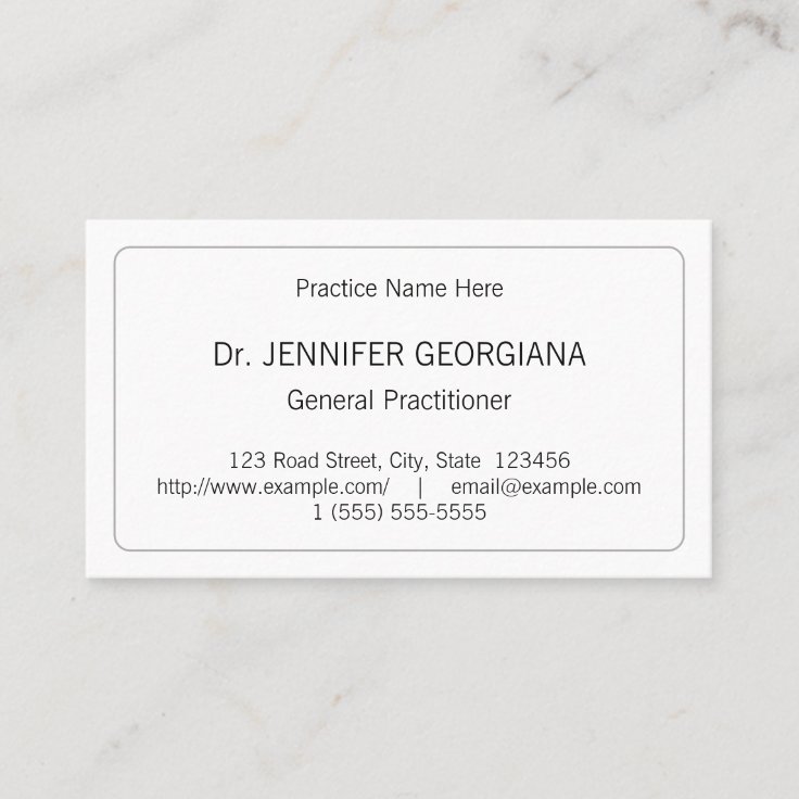 Plain, Professional, and Basic Business Card | Zazzle