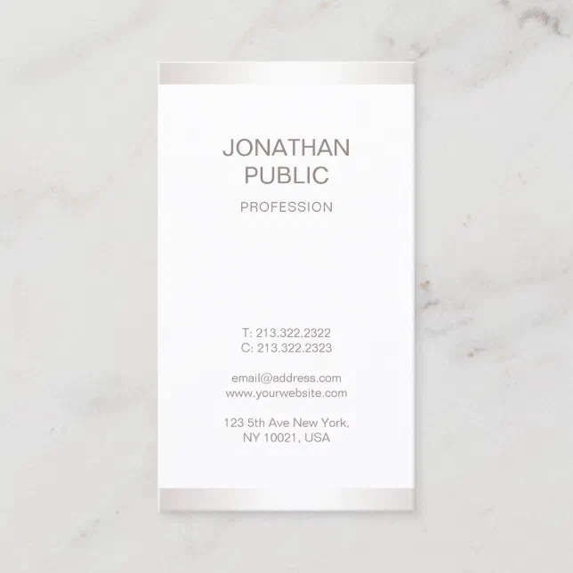 Plain Professional Elegant Modern Graphic Design Business Card | Zazzle