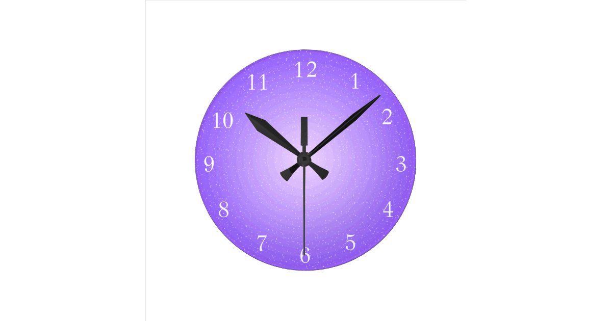Plain Purple Illuminated Printed Design Wall Clock | Zazzle.com