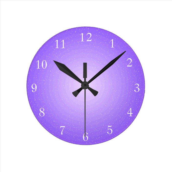 Plain Purple Illuminated Printed Design Wall Clock | Zazzle.com