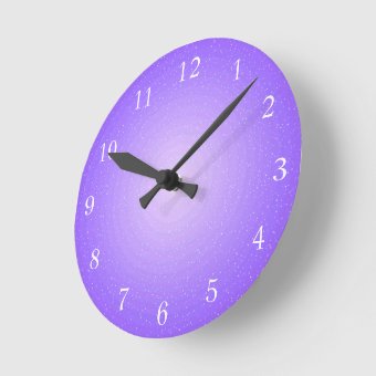 Plain Purple Illuminated Printed Design Wall Clock | Zazzle