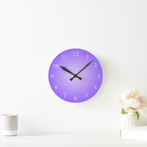 Plain Purple Illuminated Printed Design Wall Clock | Zazzle