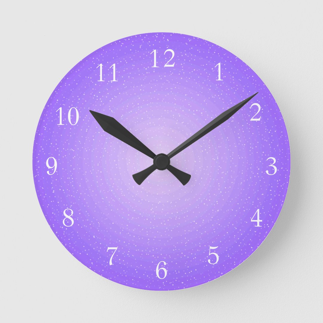 Plain Purple Illuminated Printed Design Wall Clock | Zazzle