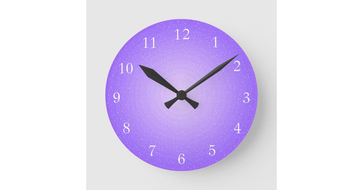 Plain Purple Illuminated Printed Design Wall Clock | Zazzle