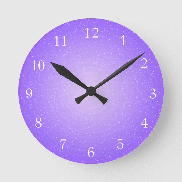 Plain Purple Illuminated Printed Design Wall Clock | Zazzle