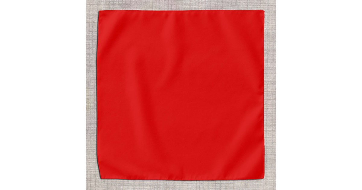 Plain Red Bandana - Solid Hot Red / Customise | Zazzle