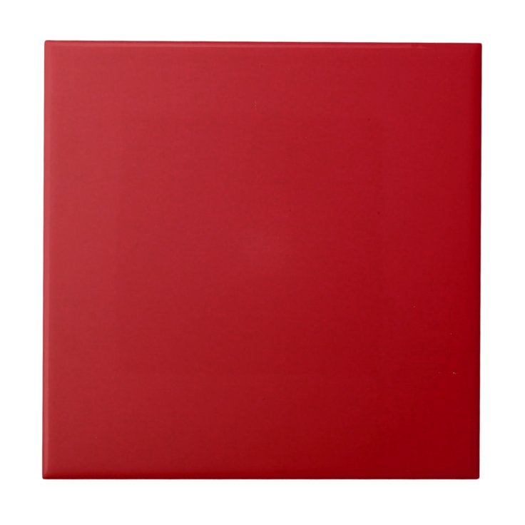 Plain Red Color Ceramic Tile | Zazzle