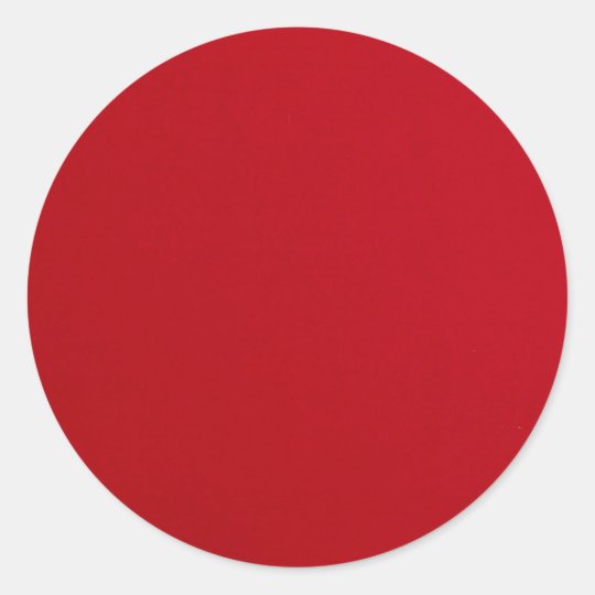 Plain Red Color Classic Round Sticker | Zazzle.com