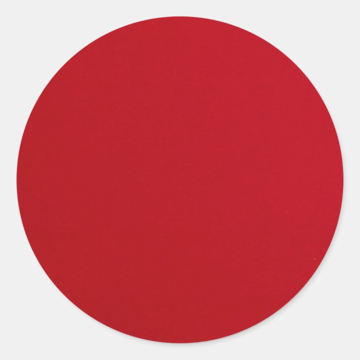 Plain Red Color Classic Round Sticker | Zazzle.com