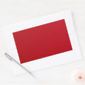 Plain Red Color Rectangular Sticker | Zazzle