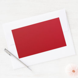 Plain Red Color Rectangular Sticker | Zazzle