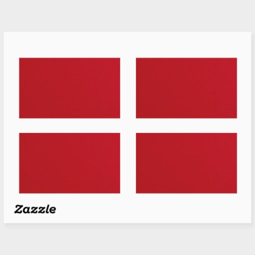 Plain Red Color Rectangular Sticker | Zazzle