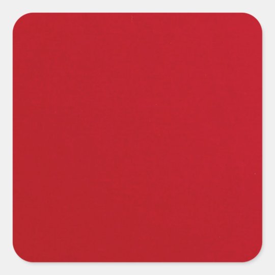 Plain Red Color Square Sticker | Zazzle.com