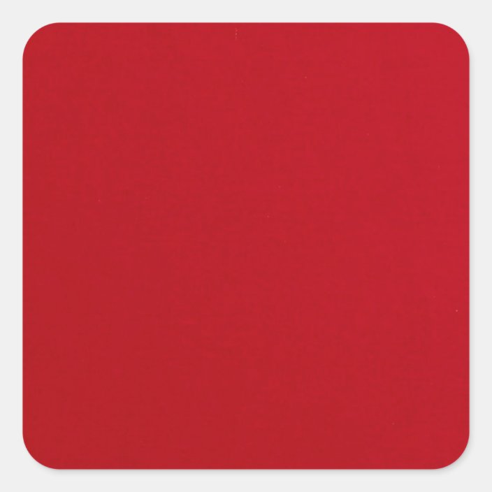 Plain Red Color Square Sticker | Zazzle.com