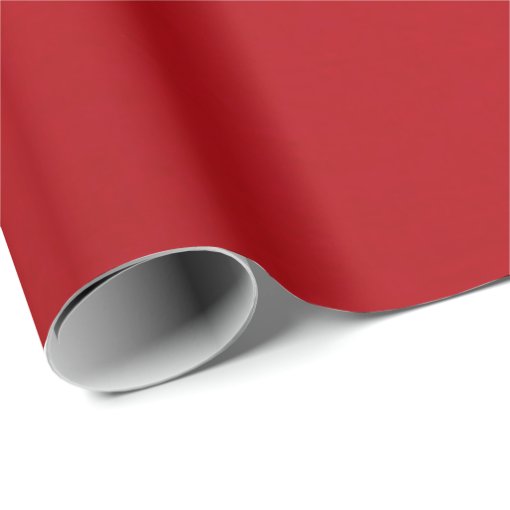 Plain Red Color Wrapping Paper | Zazzle