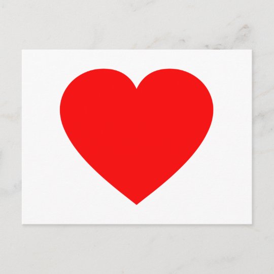 Plain Red Heart Postcard | Zazzle.com