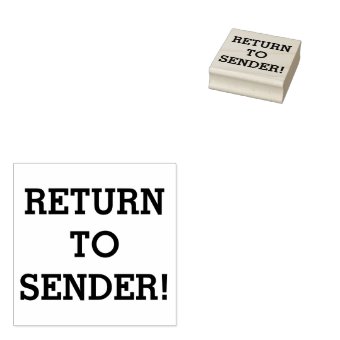Plain "RETURN TO SENDER!" Rubber Stamp | Zazzle