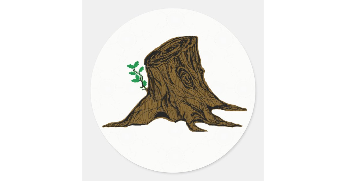 Plain Root of Jesse Tree Sticker | Zazzle