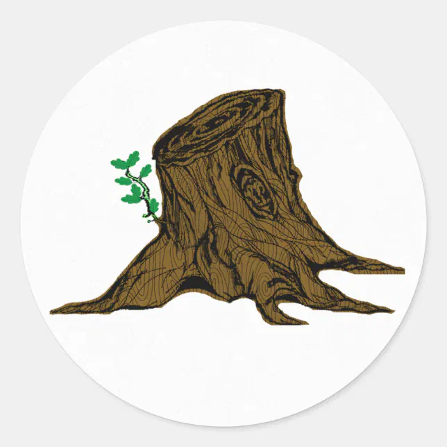 Plain Root of Jesse Tree Sticker | Zazzle