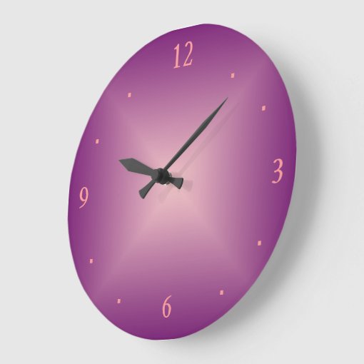 Plain Rose Pink >Wall Clock | Zazzle
