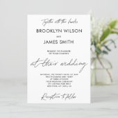 Plain Script Wedding Invitations | Zazzle