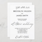 Plain Script Wedding Invitations | Zazzle