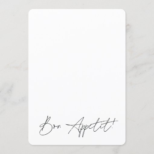 Plain Script Wedding Menu White | Zazzle