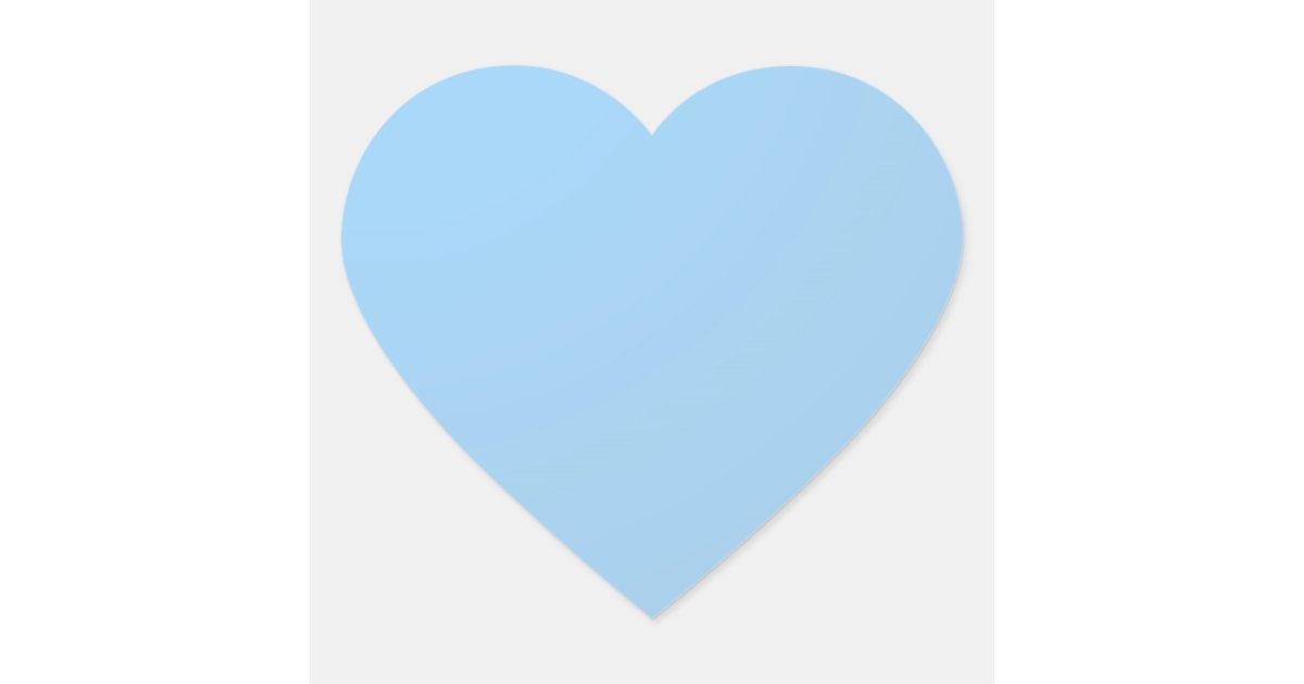 Plain Shades : Baby Blue Heart Sticker | Zazzle