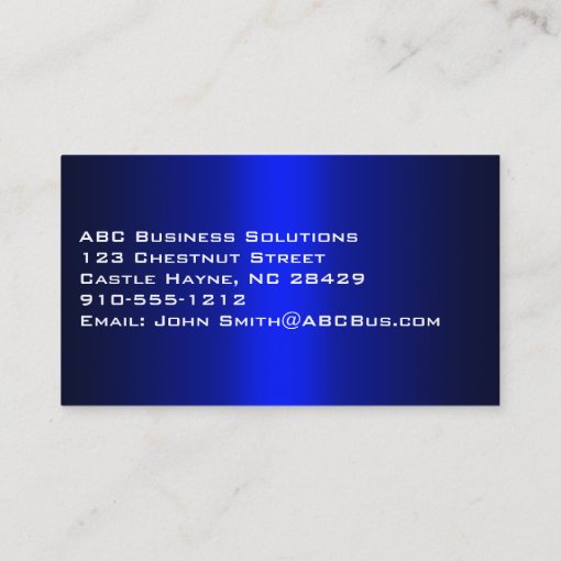 Plain Shades of Blue Professional Business Card | Zazzle