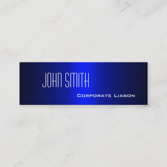 Plain Shades of Blue Slim Modern Business Cards | Zazzle