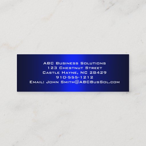 Plain Shades of Blue Slim Modern Business Cards | Zazzle