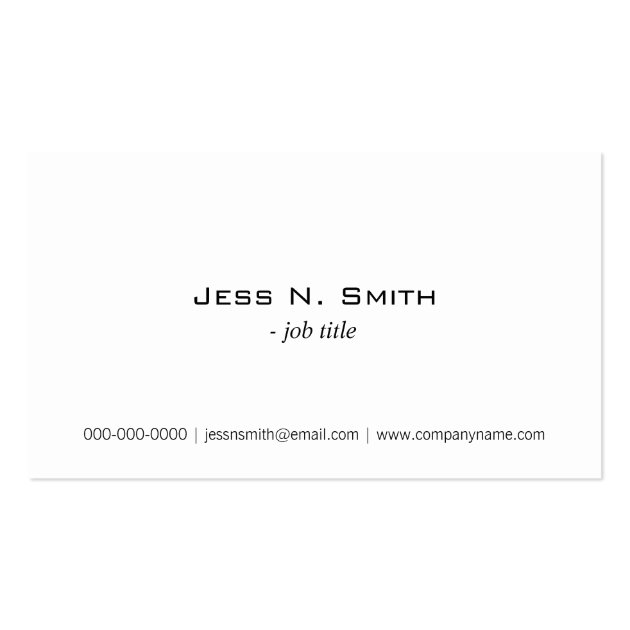 Plain,simple business card