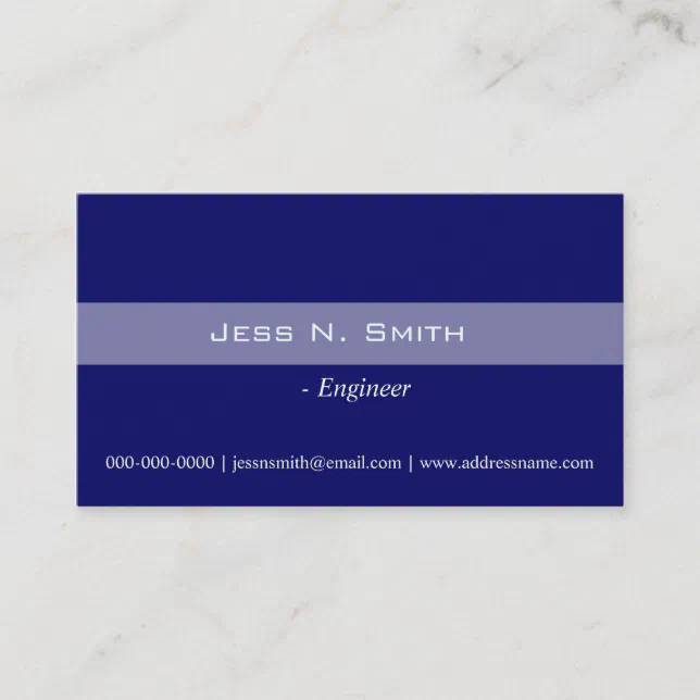 Plain,simple,elegant blue business card. business card | Zazzle