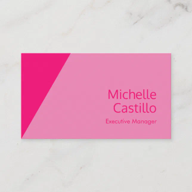 Plain Simple Feminine Minimalist Pink Business Card | Zazzle