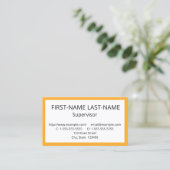 Plain & Simple Supervisor Business Card | Zazzle