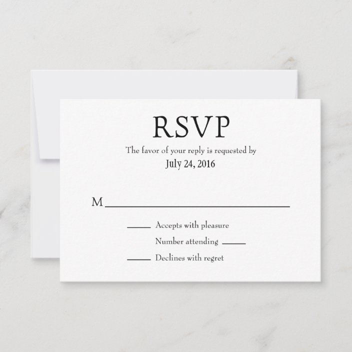 Plain Simple Wedding RSVP Cards | Zazzle.com