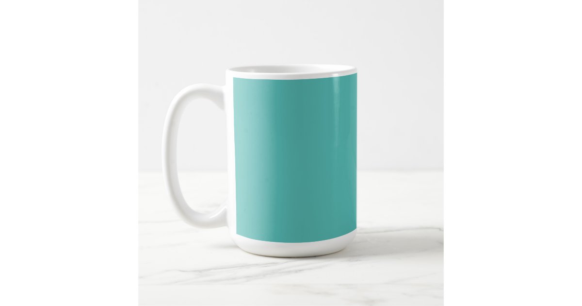 Plain solid eucalyptus pastel turquoise coffee mug | Zazzle