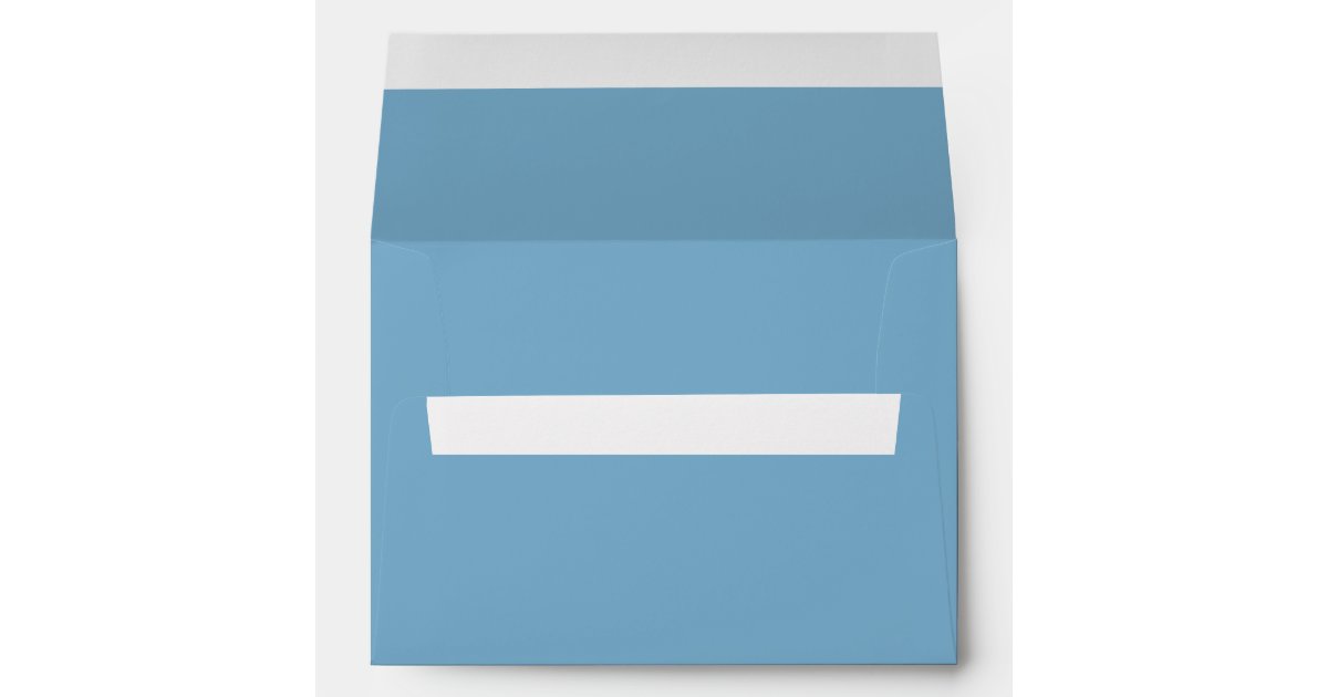 Plain solid pastel dusty blue envelope | Zazzle