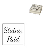 Plain "Status: Paid" Rubber Stamp | Zazzle