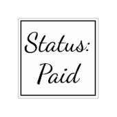 Plain "Status: Paid" Rubber Stamp | Zazzle