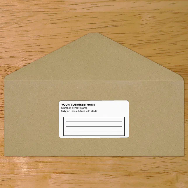 Plain Text White Business Shipping Label | Zazzle