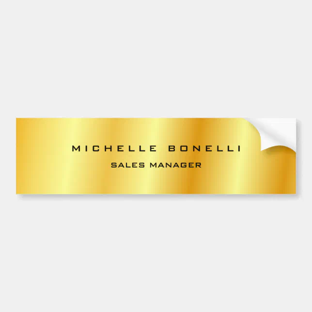 Plain Unique Special Gold Color Background Bumper Sticker | Zazzle