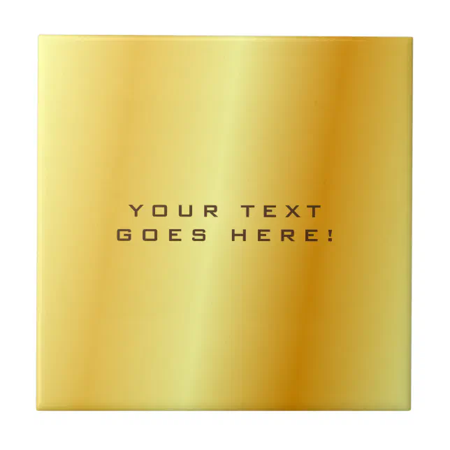 Plain Unique Special Gold Color Background Ceramic Tile | Zazzle