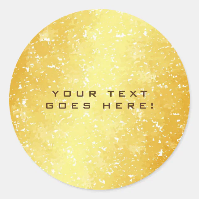 Plain Unique Special Gold Color Background Classic Classic Round ...
